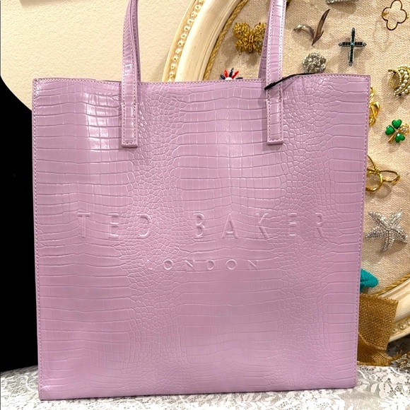 Ted Baker London | Bags | Ted Baker Purple Crocembossed Womens Bag Nwt ...